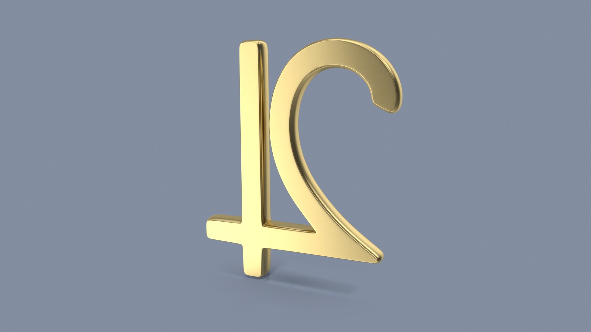 3D Jupiter Astrological Symbols Gold - TurboSquid 2056232