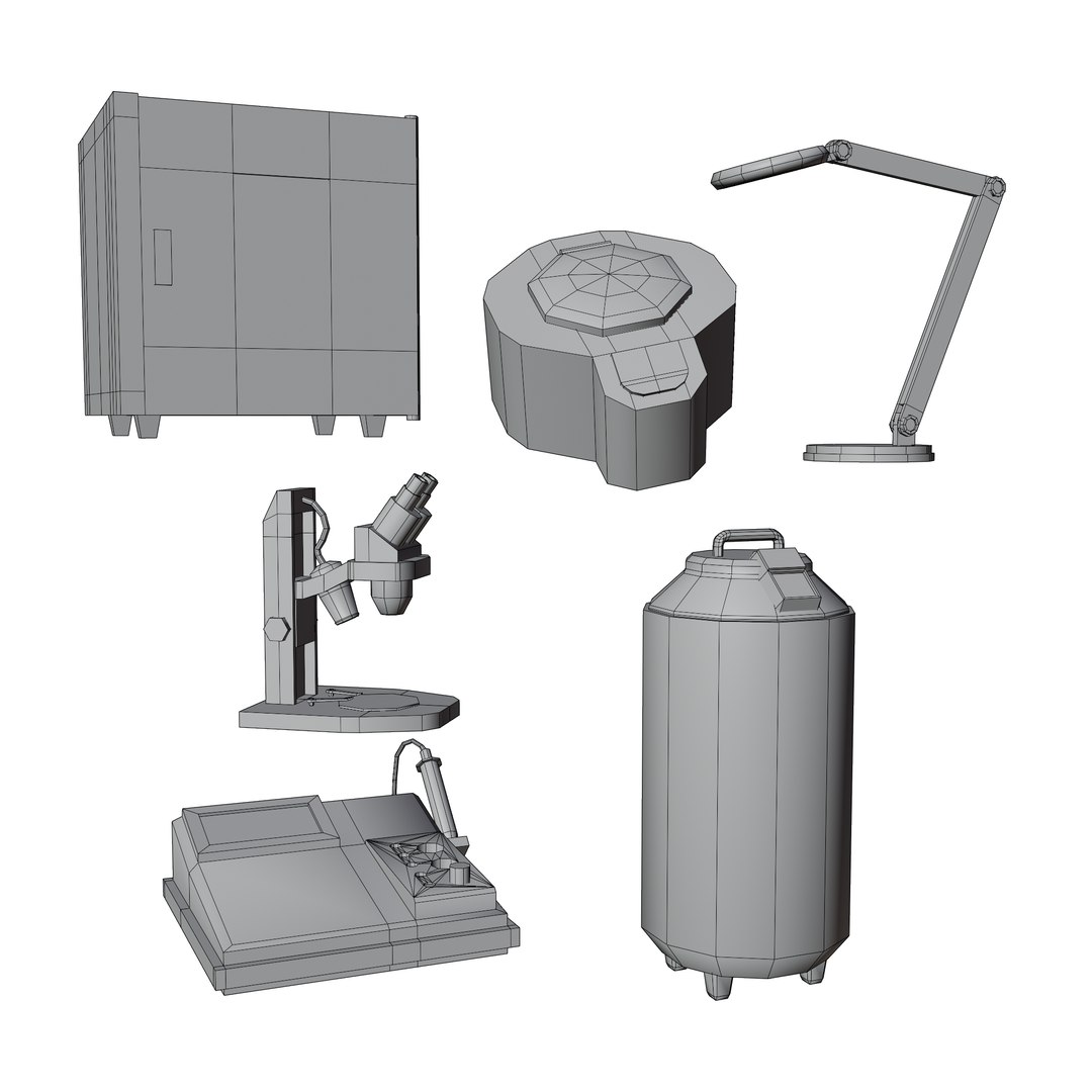 Post-apocalyptic laboratory objects pack 3D model - TurboSquid 1628102
