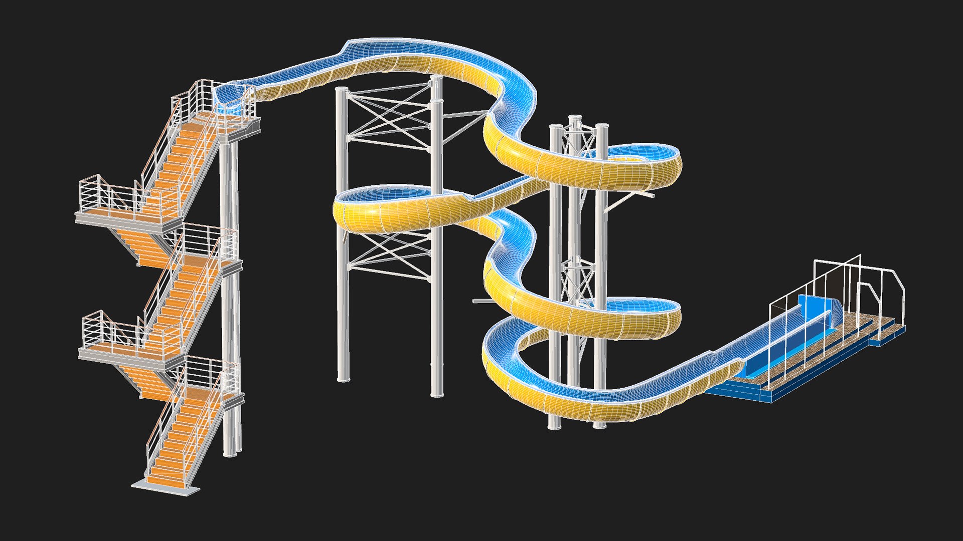 Water Slide 04 3D model - TurboSquid 2163282
