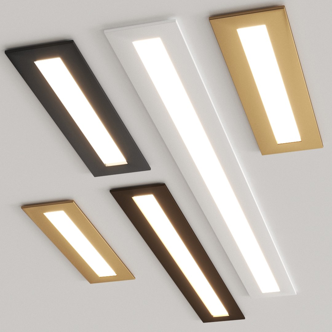 3D MARK By PANZERI Recessed plate ceiling lamp model - TurboSquid 2131167