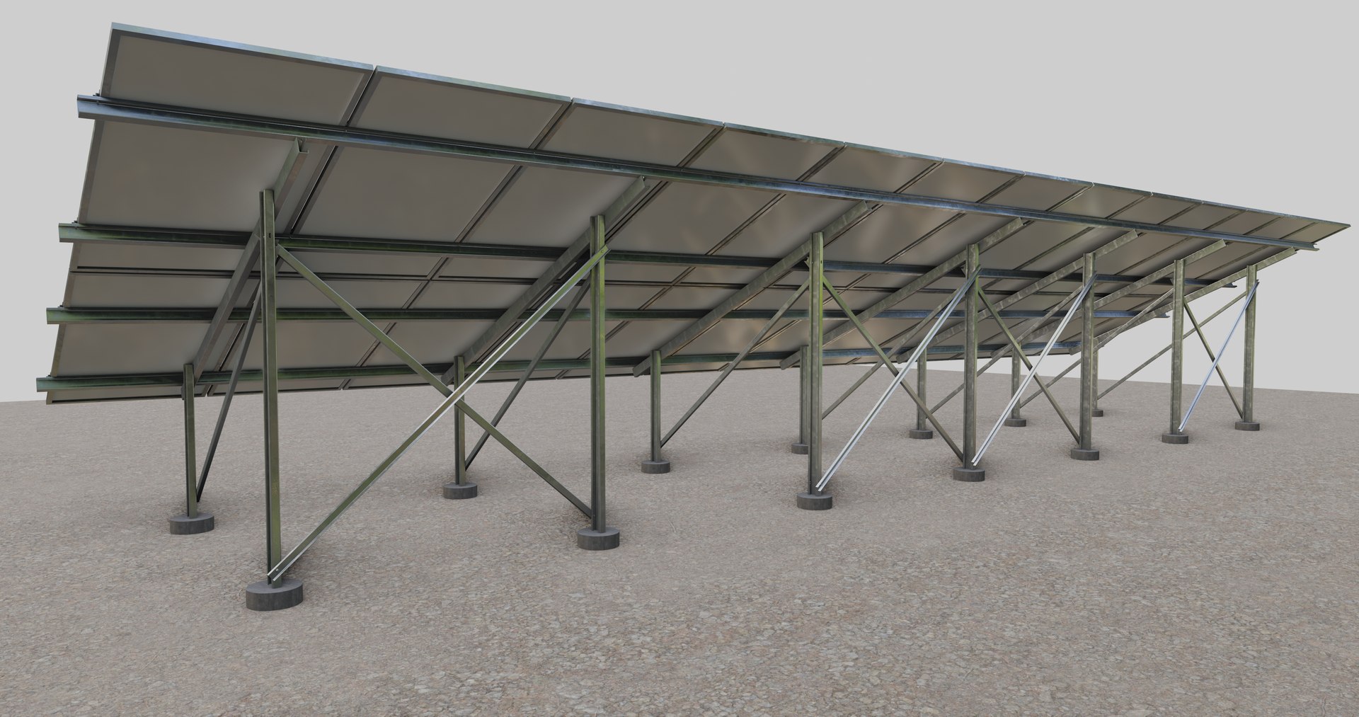 Solar Panel Steel Construction Type 6 3D - TurboSquid 2062092