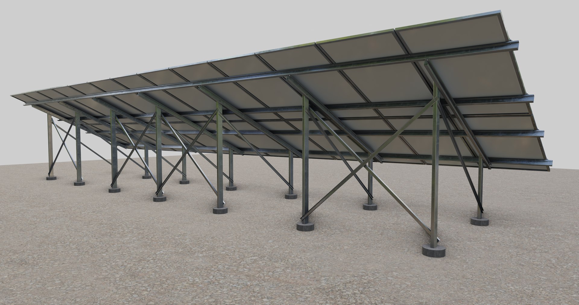 Solar Panel Steel Construction Type 6 3D - TurboSquid 2062092