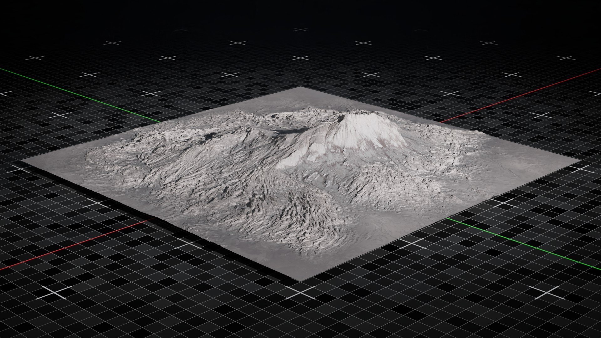 3D Volcano Terrain Mountain Version 5 - TurboSquid 2192159