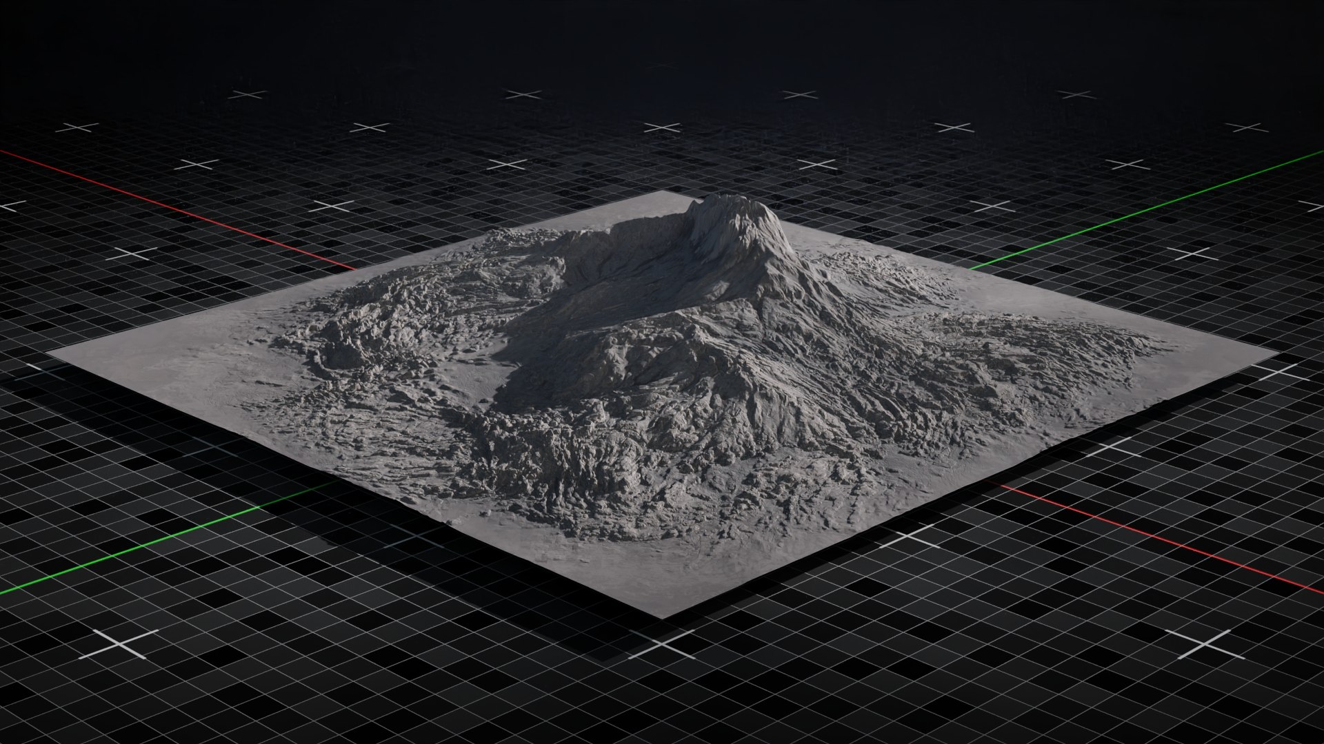 3D Volcano Terrain Mountain Version 5 - TurboSquid 2192159