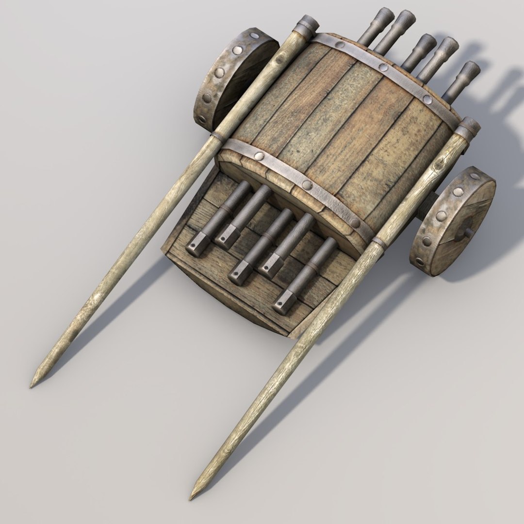 middle ages organ gun games 3d model