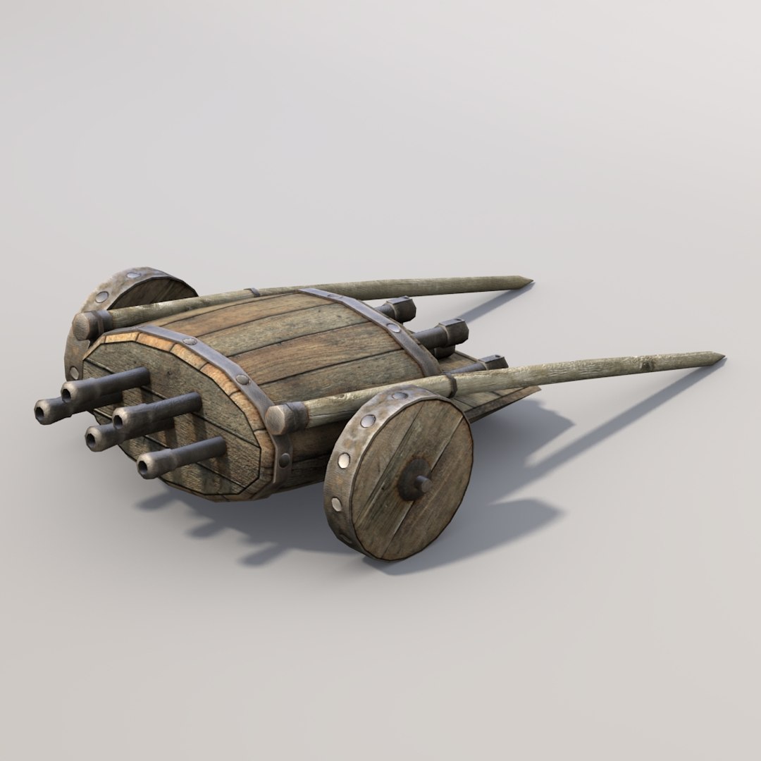 middle ages organ gun games 3d model