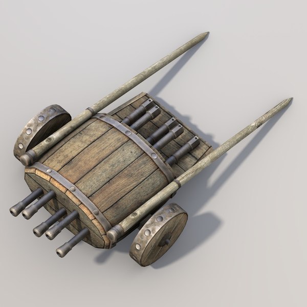 middle ages organ gun games 3d model