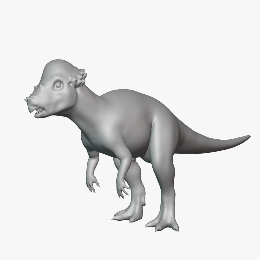 3D Pachycephalosaurus Basemesh Low Poly model - TurboSquid 1994713