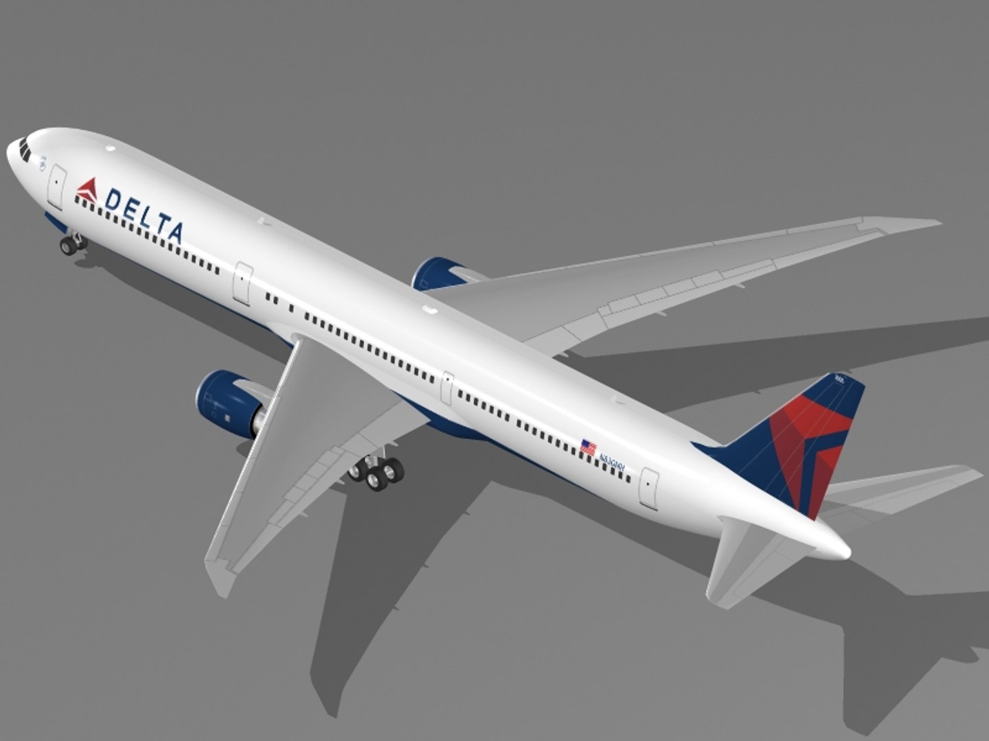 dxf boeing 767-400 er airliner