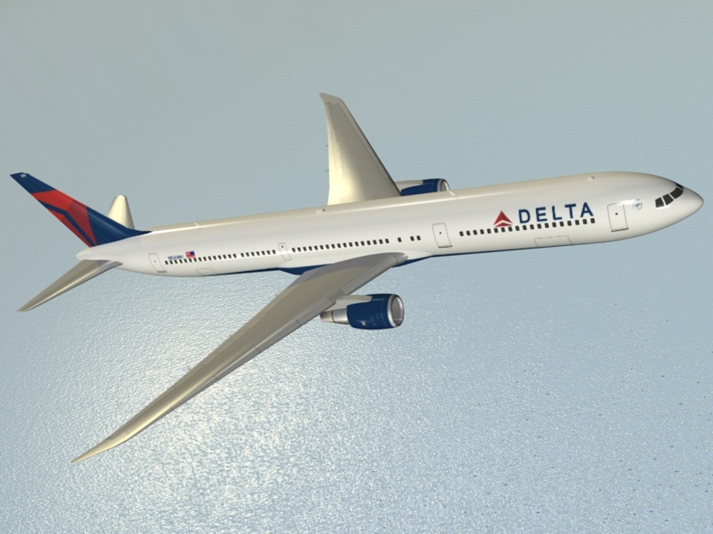 dxf boeing 767-400 er airliner