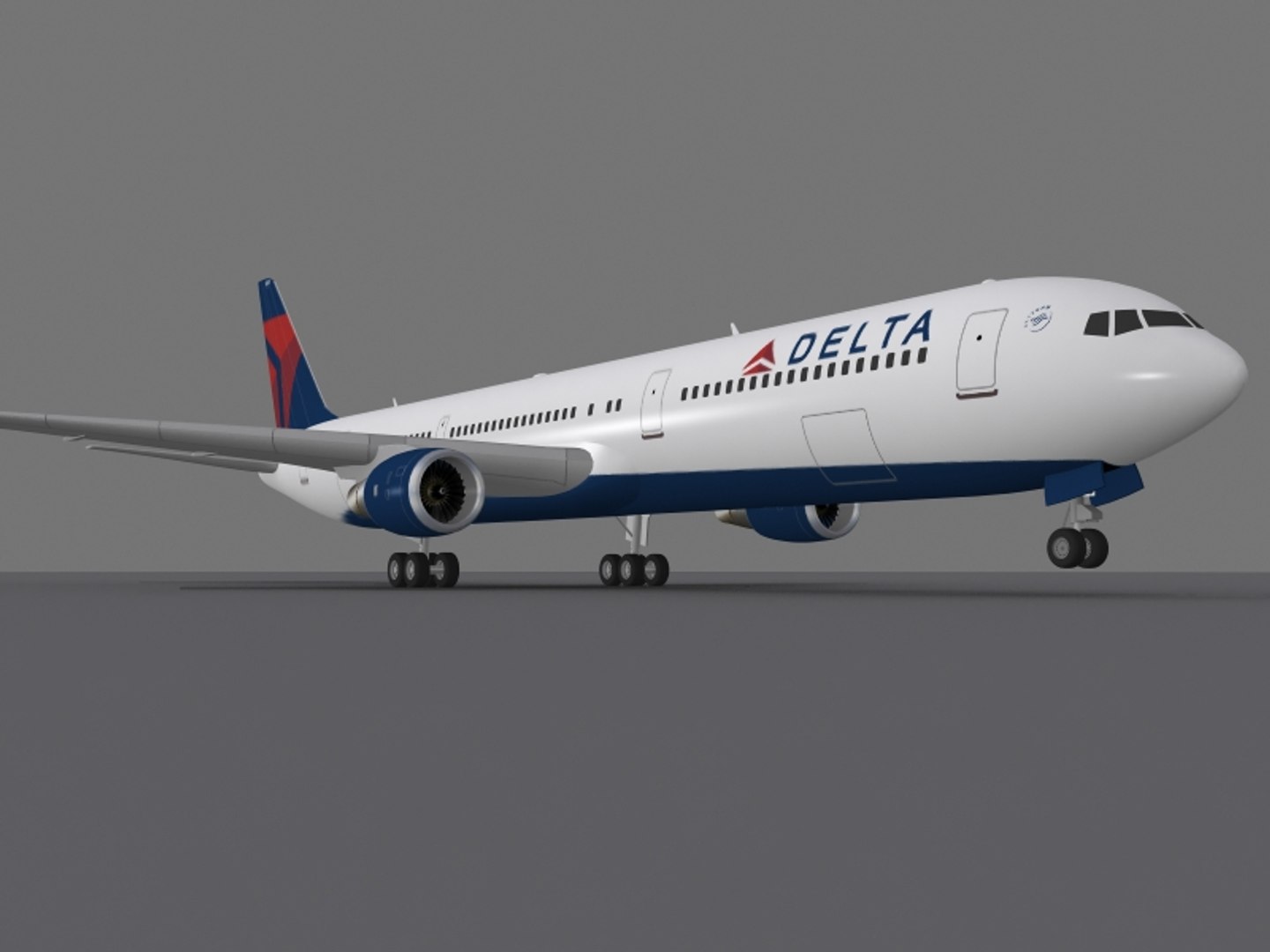 dxf boeing 767-400 er airliner
