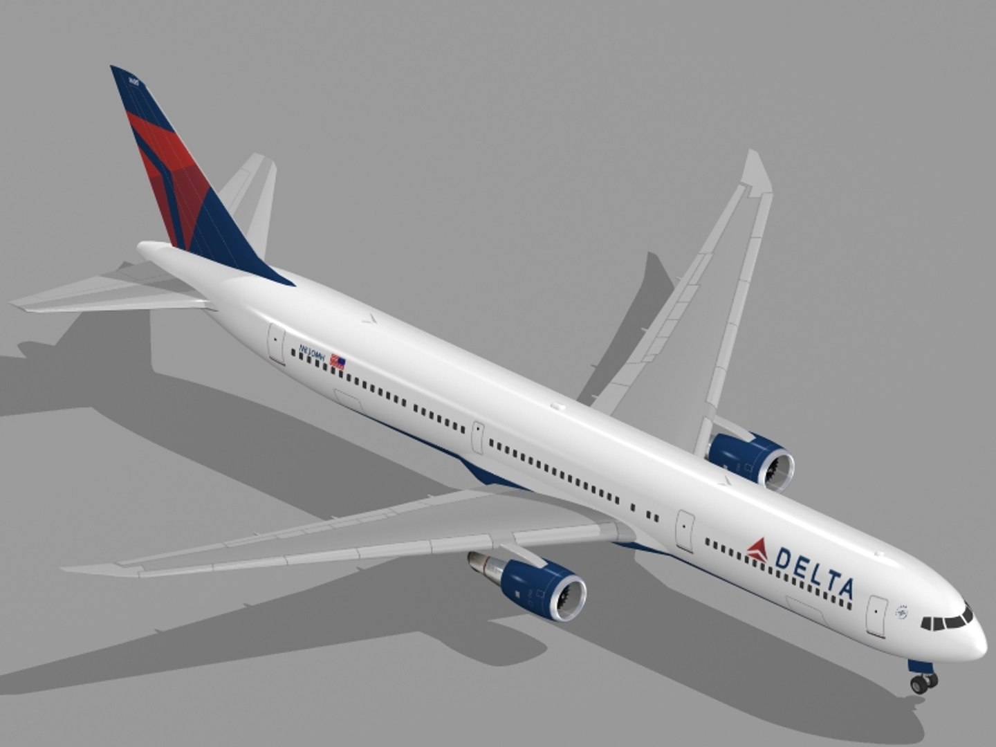 dxf boeing 767-400 er airliner