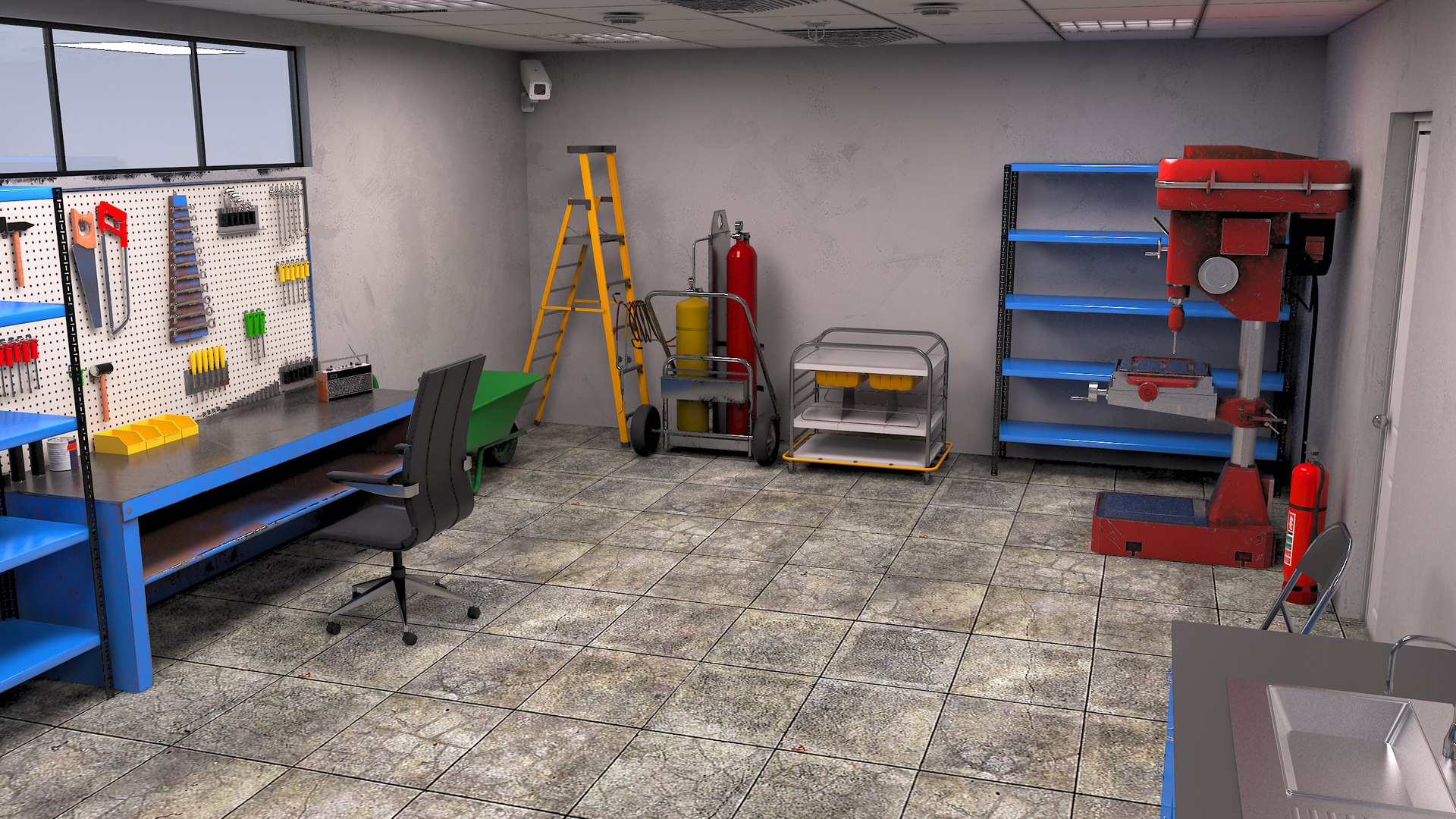3D Workshop Interior Model - TurboSquid 1989418