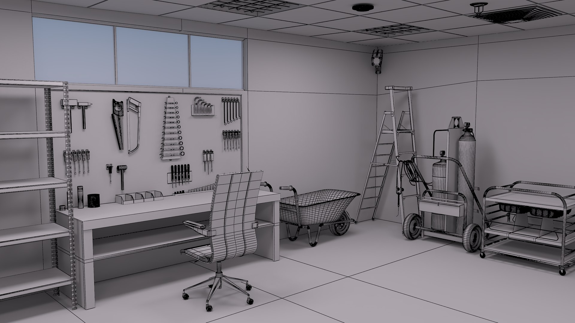 3D Workshop Interior Model - TurboSquid 1989418