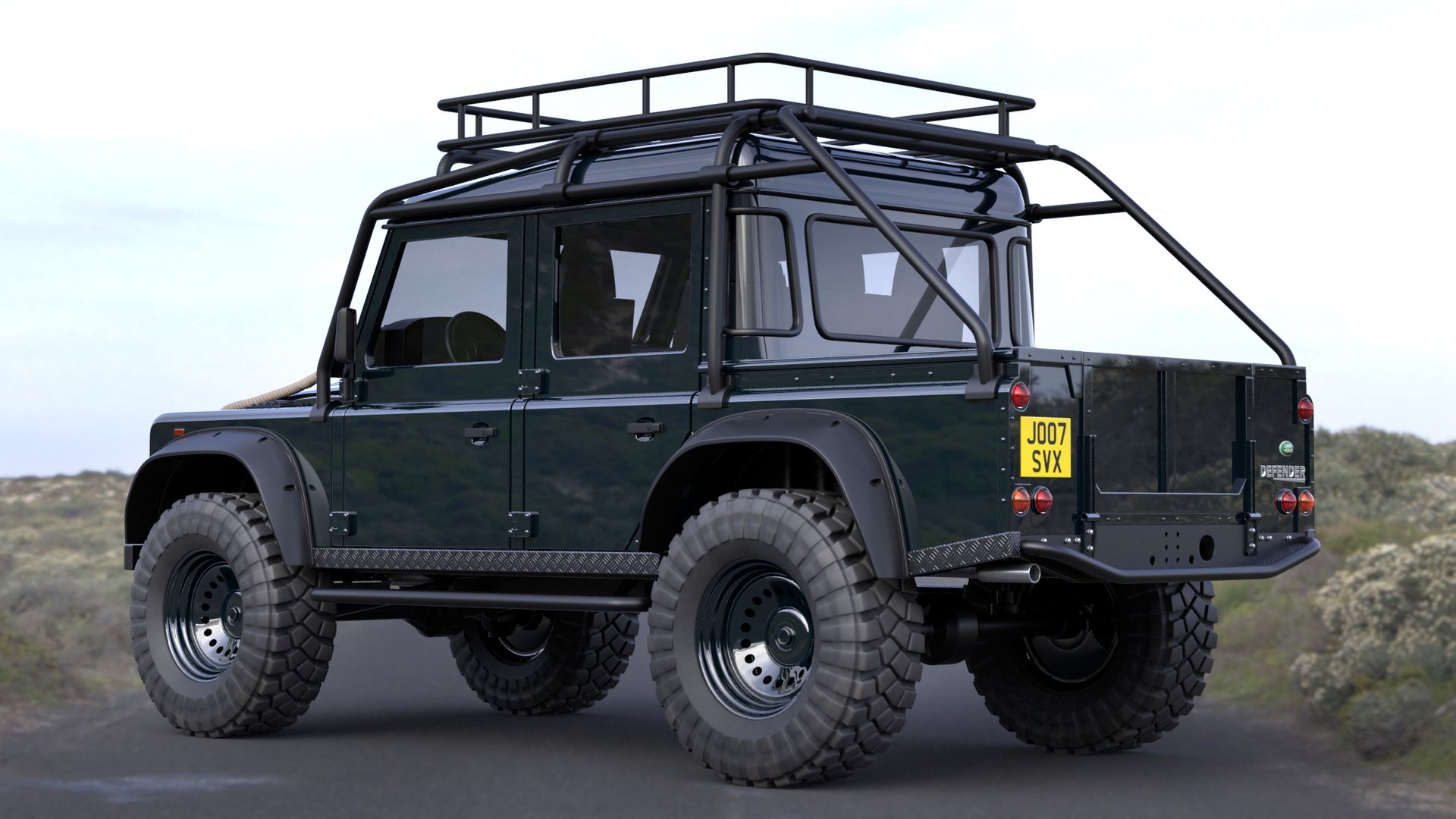 3D Land Rover Defender 110 Double Cabin Spectre - TurboSquid 2159256
