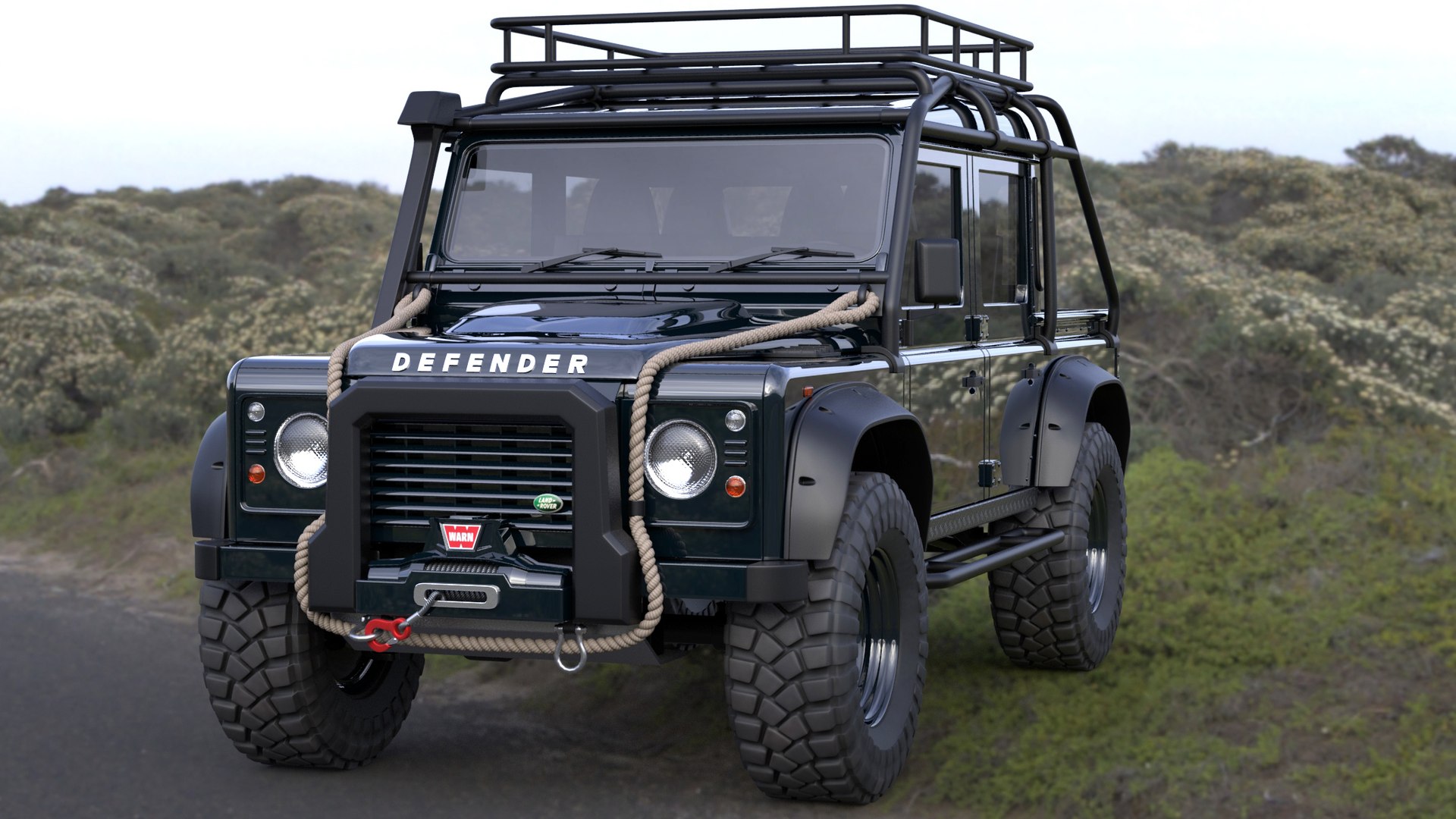 3D Land Rover Defender 110 Double Cabin Spectre - TurboSquid 2159256