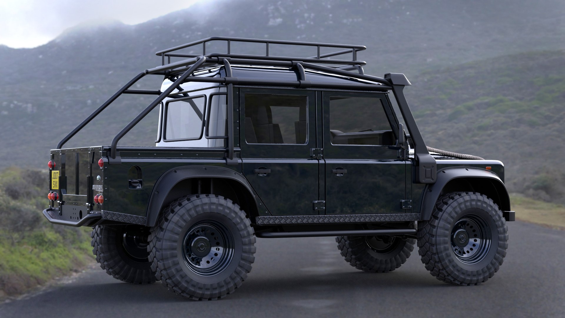 3D Land Rover Defender 110 Double Cabin Spectre - TurboSquid 2159256