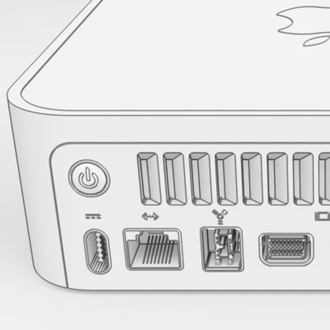 apple mac mini 2g 3d model