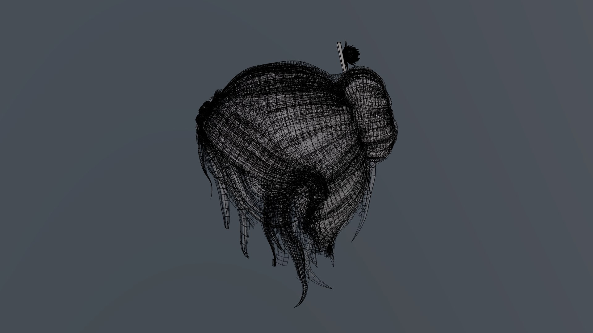 3D Game Bun Hairstyle Real-Time EU4 - TurboSquid 2239175