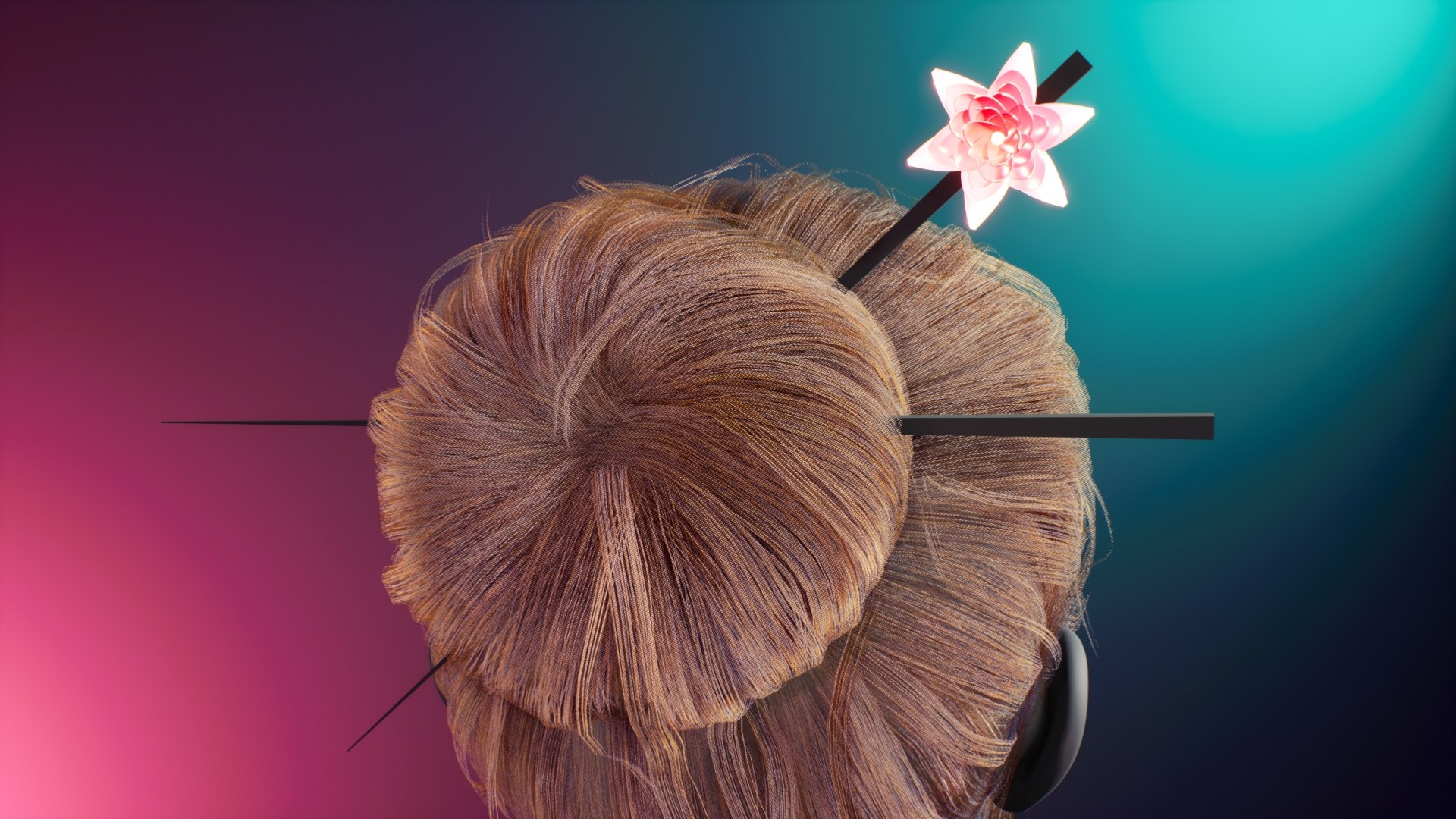 3D Game Bun Hairstyle Real-Time EU4 - TurboSquid 2239175