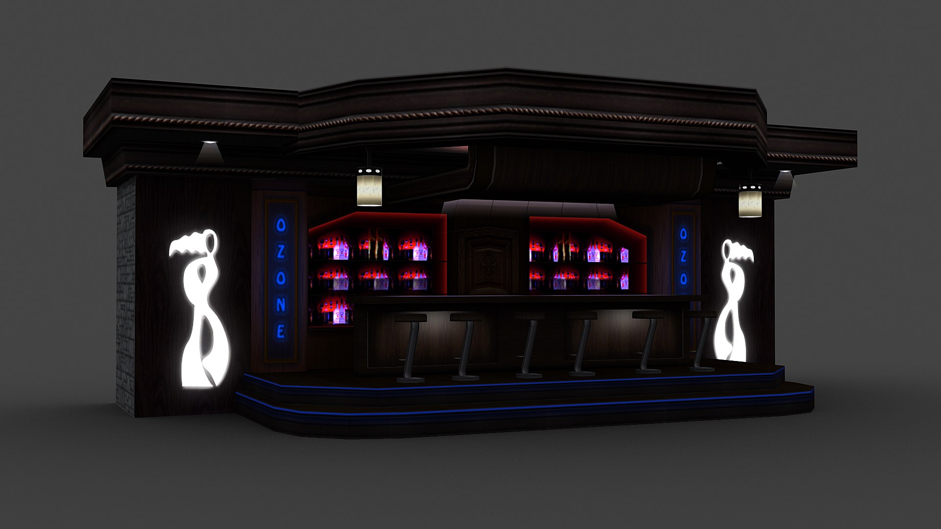 3d Lounge Scene Model