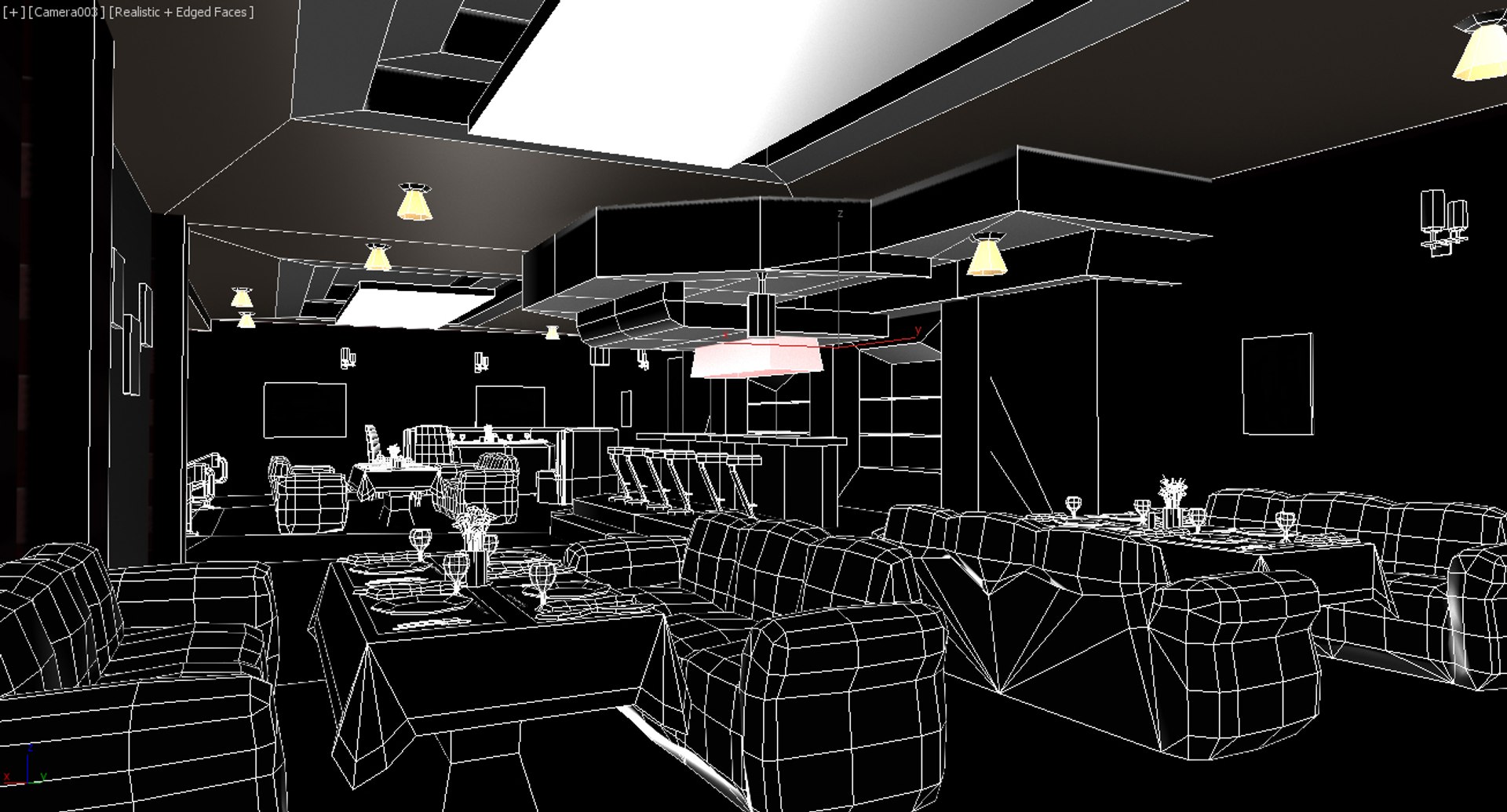 3d Lounge Scene Model