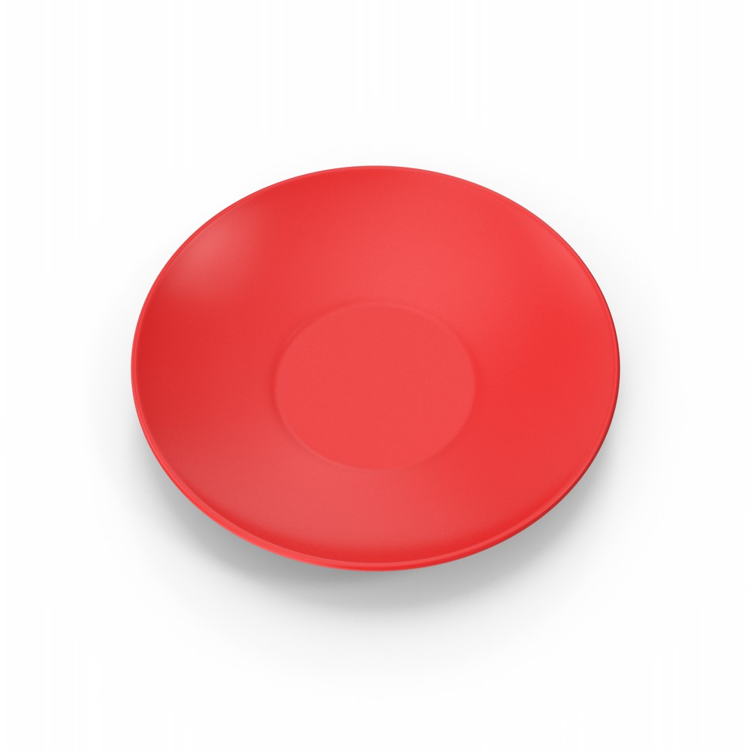 3D Red Dish Model - TurboSquid 1896910