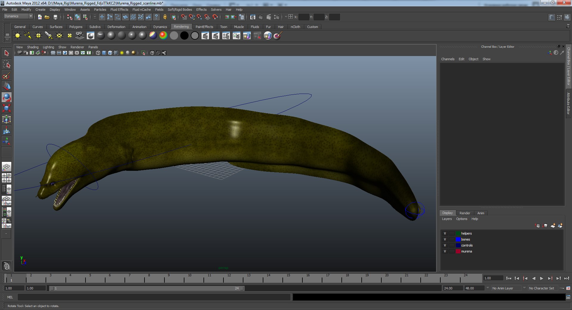 3d Model Murena Rigged