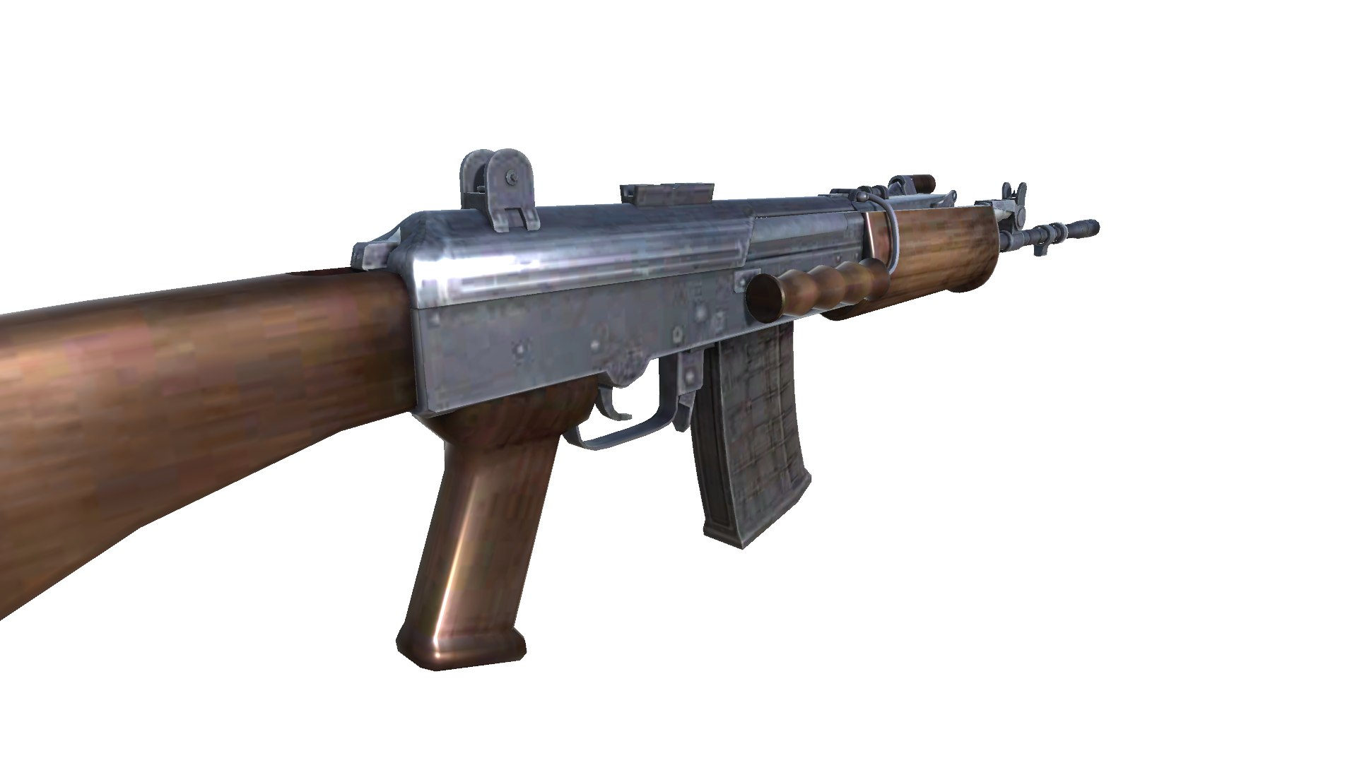 3D 07-insas-rifle-gun Model 3d Game Ready Model Low-poly 3D Model ...