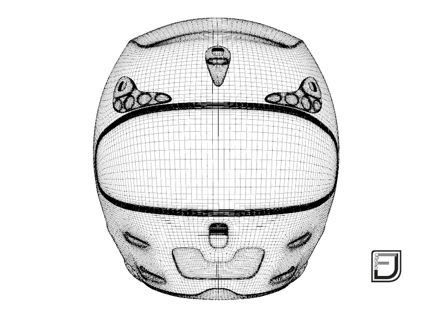 Black Racing Helmet 3ds