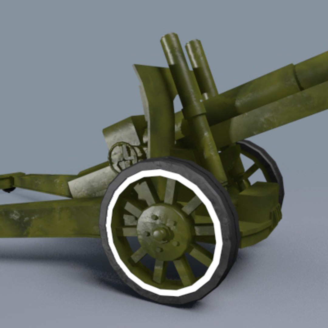 Soviet Howitzer-gun Ml-20 Artillery 3d Model