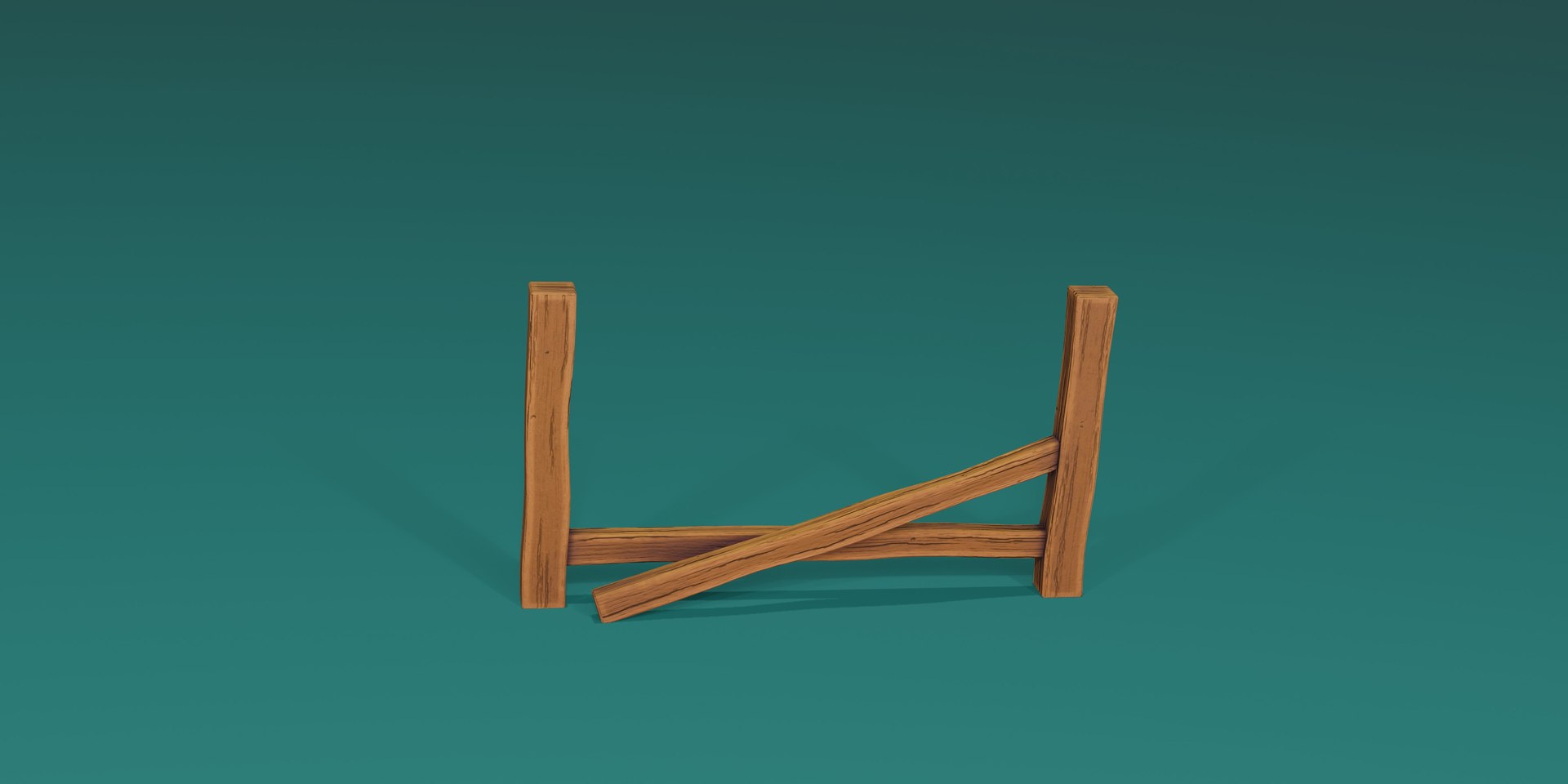 Stylized Low Poly Wood Fence And Gate 3D Model - TurboSquid 2278849