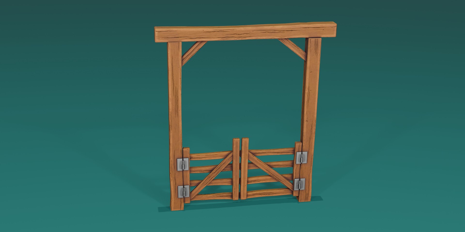 Stylized Low Poly Wood Fence And Gate 3D Model - TurboSquid 2278849