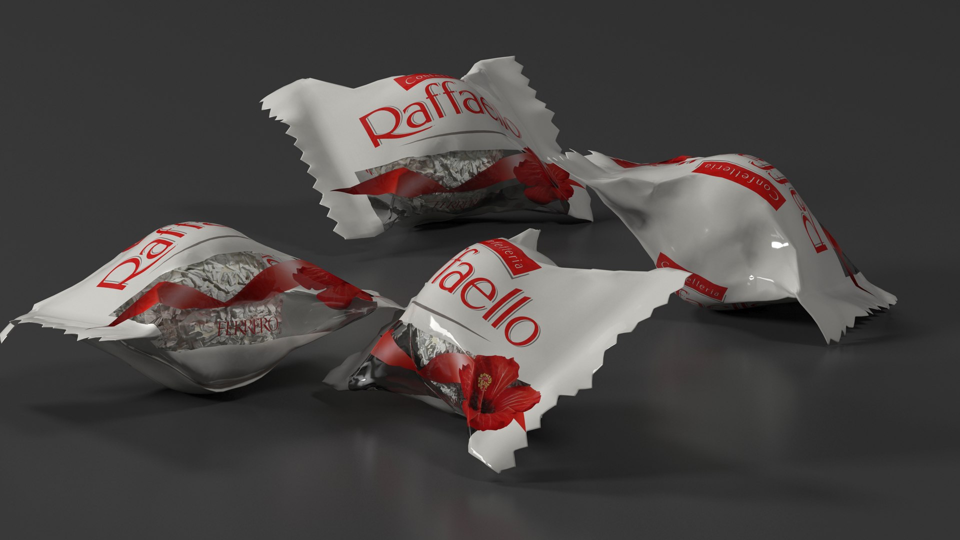 Ferrero Raffaello Candy In Wrapper 3D Model - TurboSquid 2202990