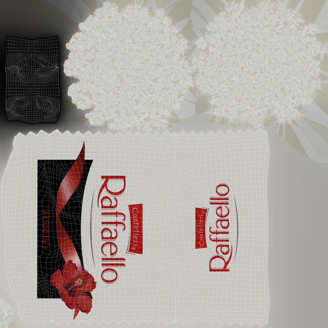 Ferrero Raffaello Candy In Wrapper 3D Model - TurboSquid 2202990