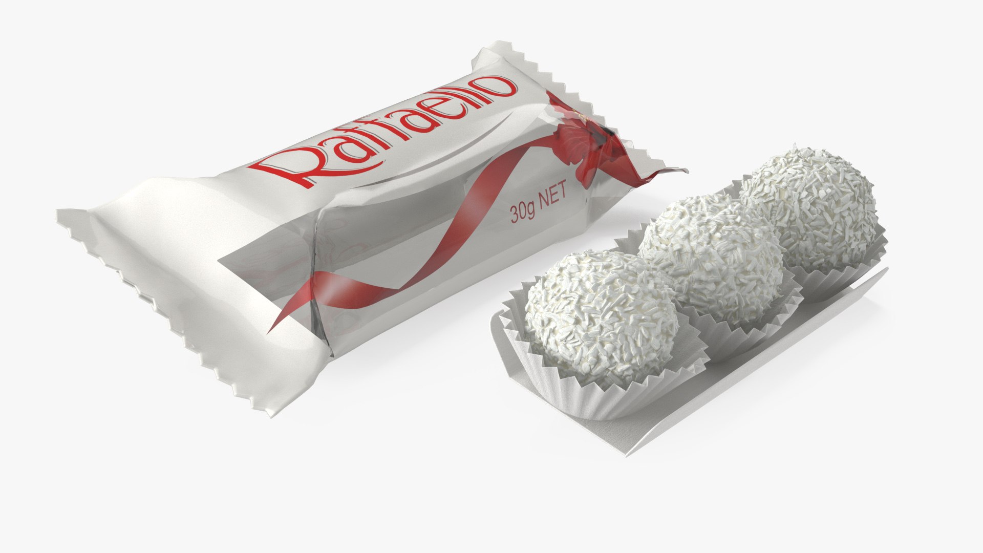 Ferrero Raffaello Candy In Wrapper 3D Model - TurboSquid 2202990