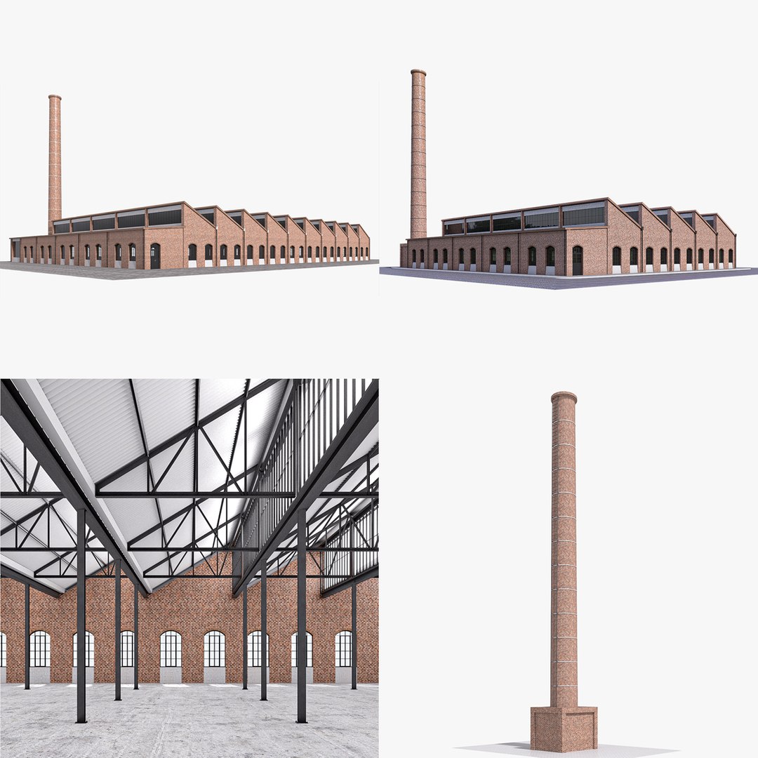 Factory building collection 3D model - TurboSquid 2035149