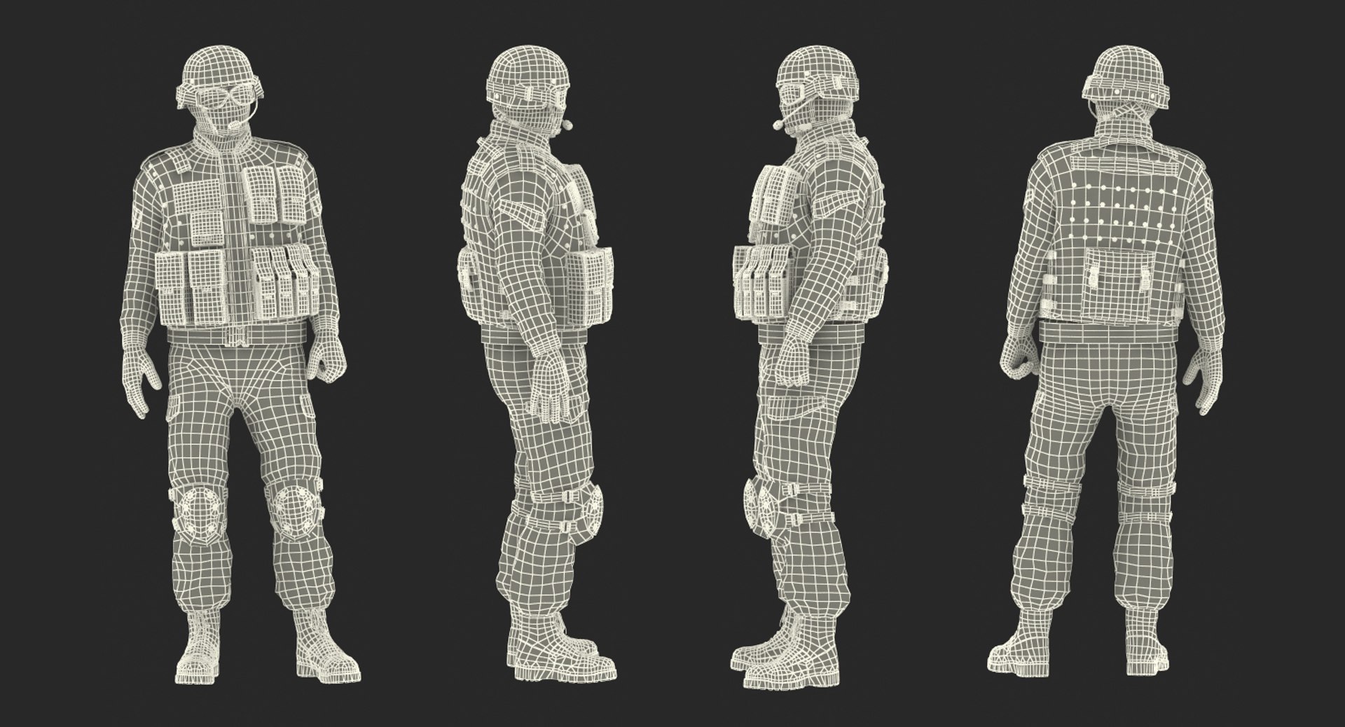 3d swat policeman 2 rigged