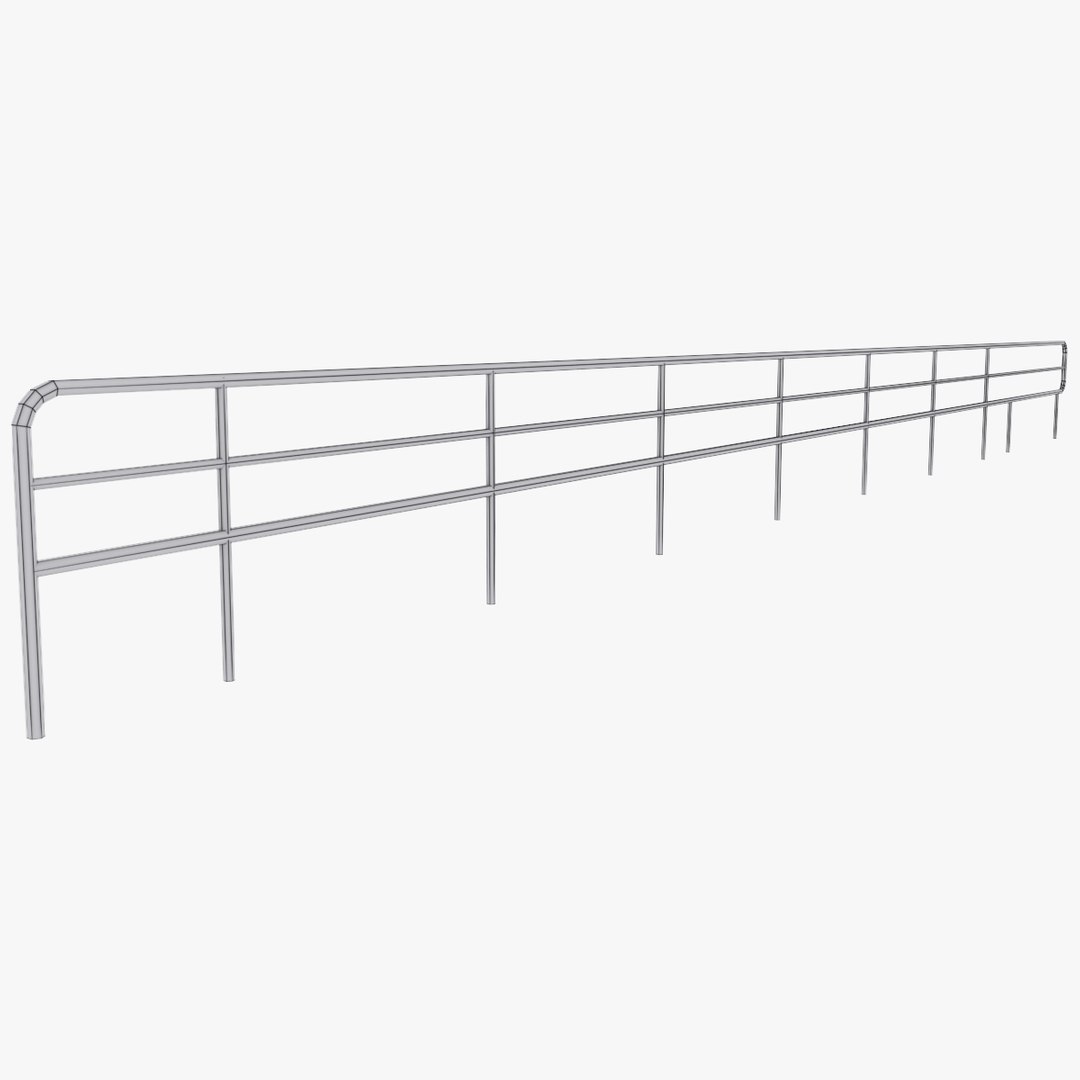 3d Model Resolution Curved Railing