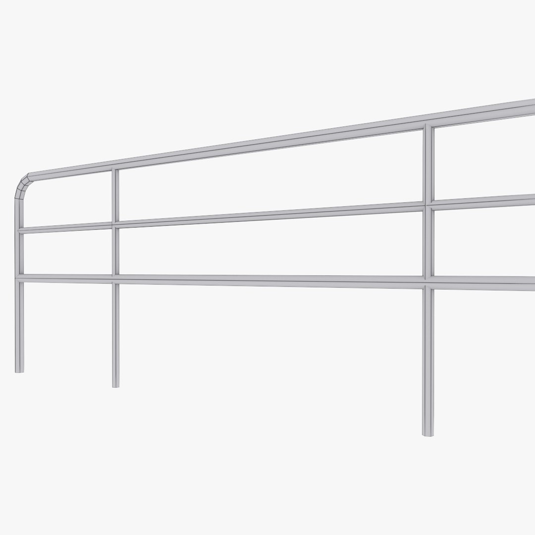 3d Model Resolution Curved Railing