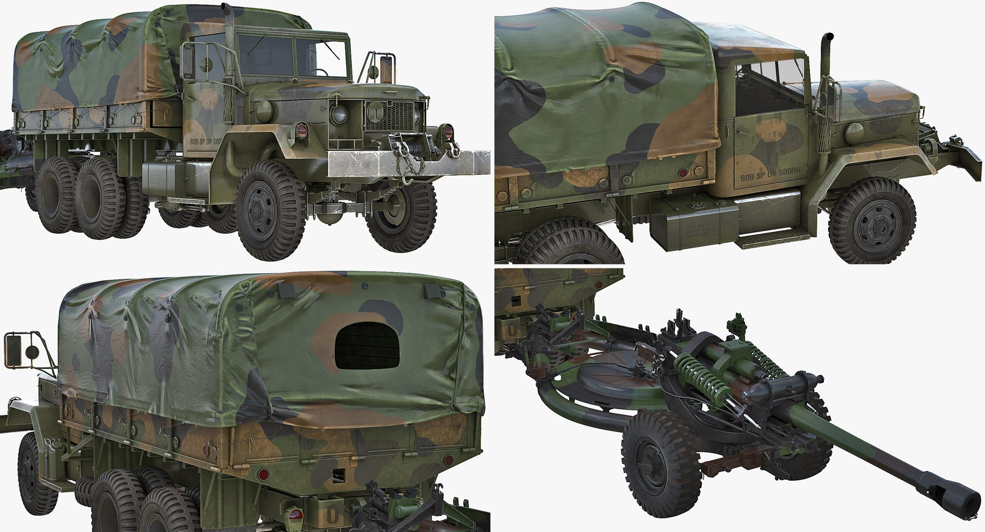 Military truck m35a2 field model - TurboSquid 1246547
