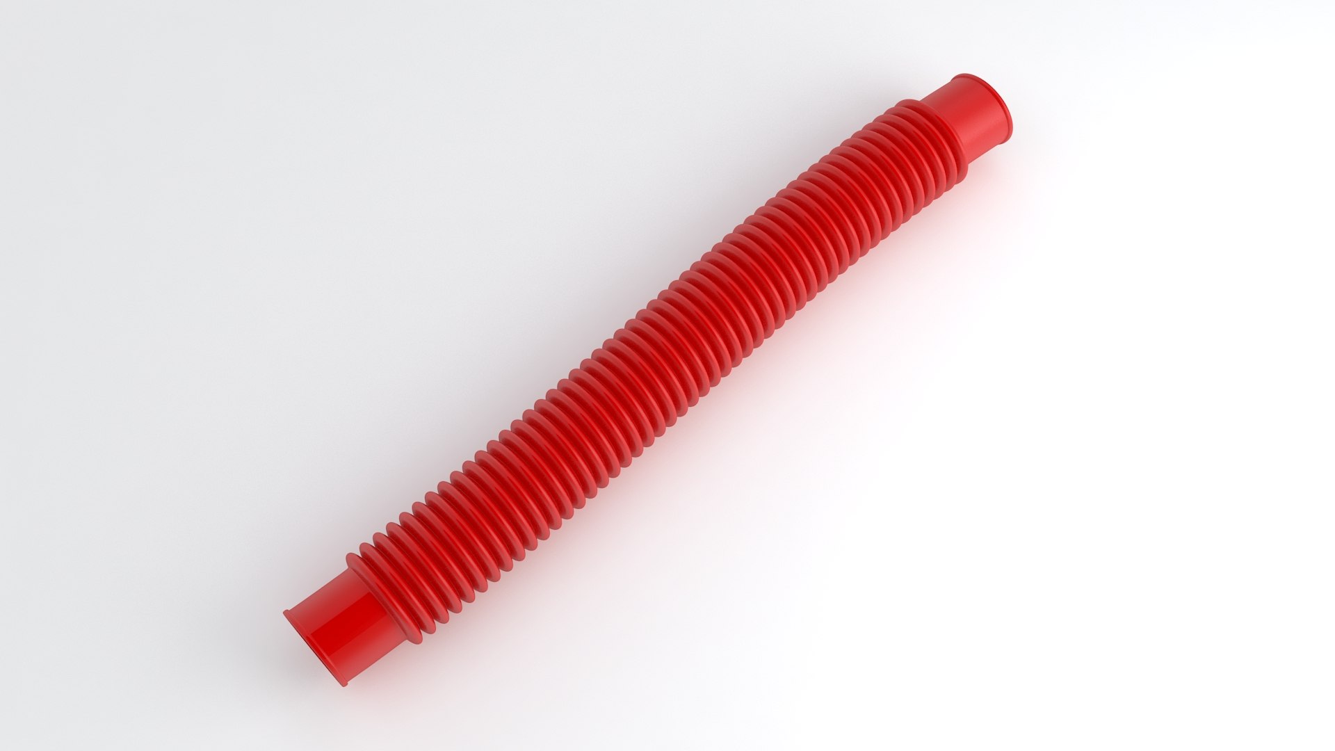 Hog Oval Corrugated Hose 01 Red 3D - TurboSquid 2345083