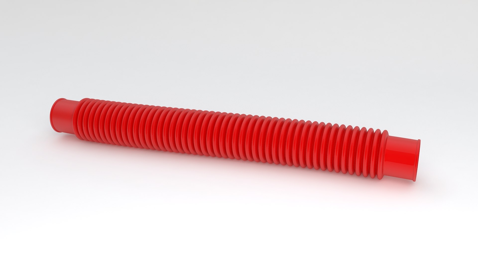 Hog Oval Corrugated Hose 01 Red 3D - TurboSquid 2345083