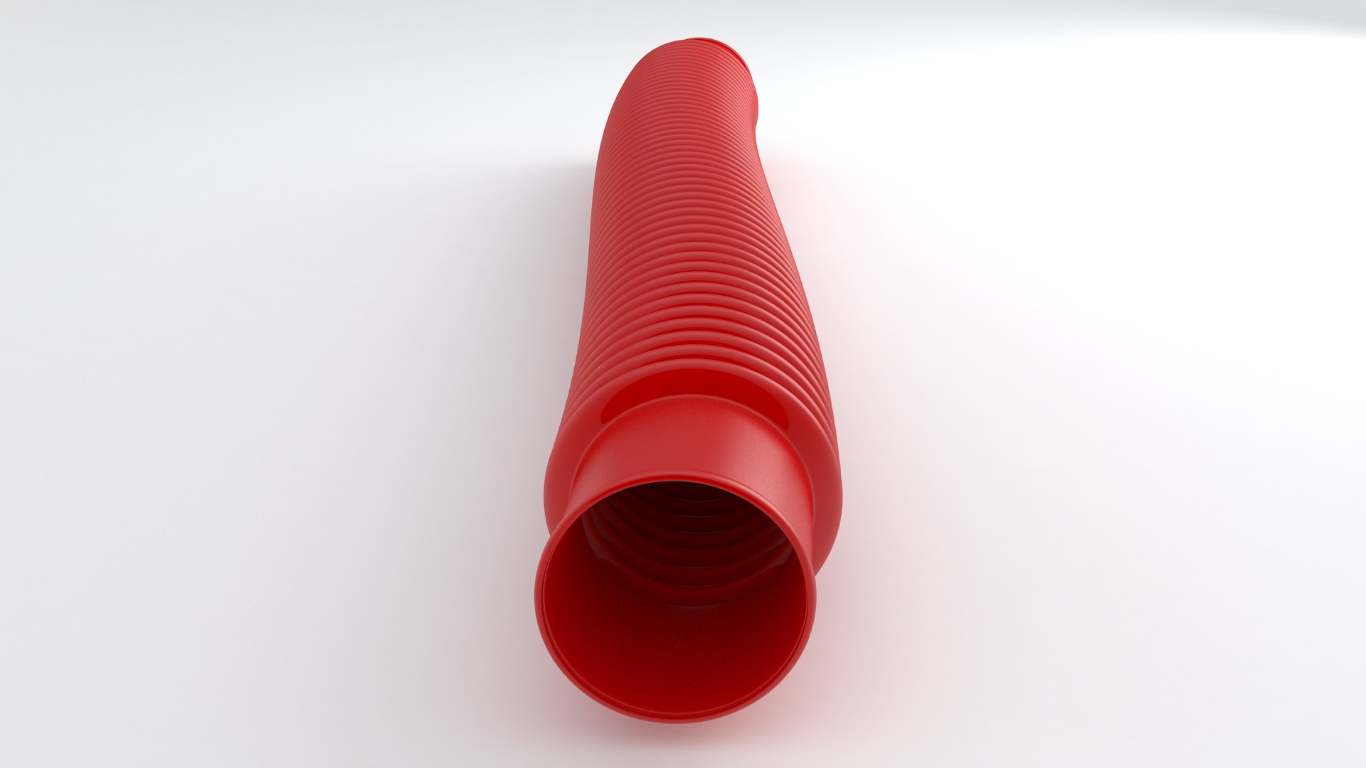 Hog Oval Corrugated Hose 01 Red 3D - TurboSquid 2345083