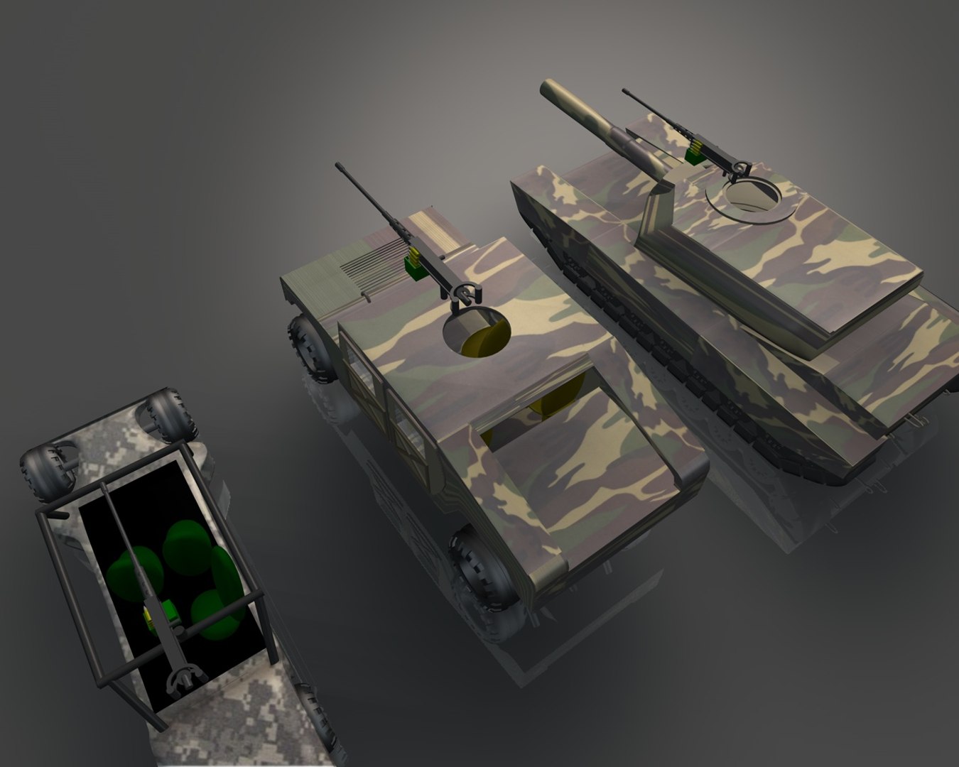 Free C4d Mode Humvee Dune Buggy