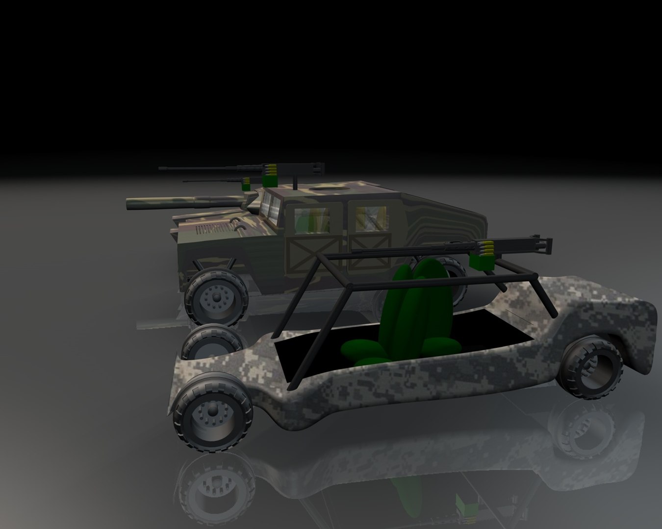 Free C4d Mode Humvee Dune Buggy