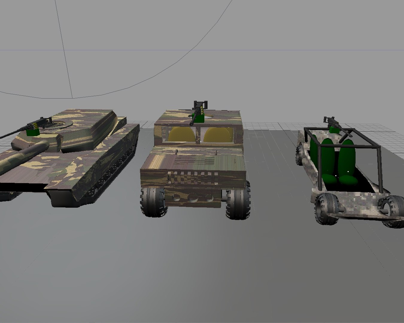 Free C4d Mode Humvee Dune Buggy