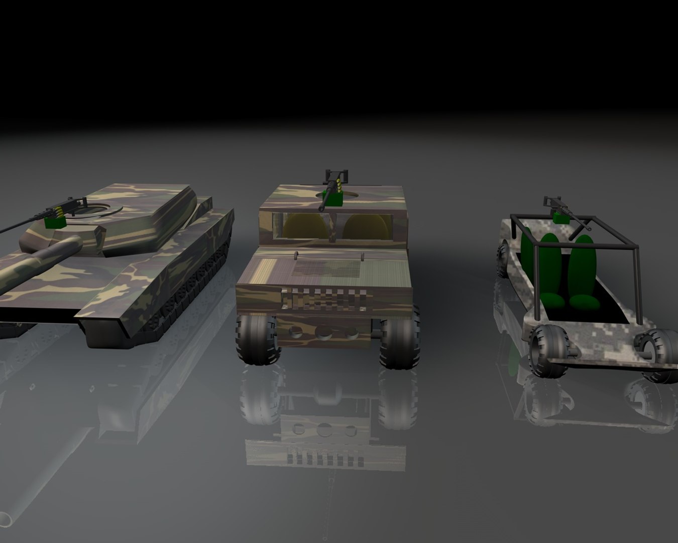 Free C4d Mode Humvee Dune Buggy