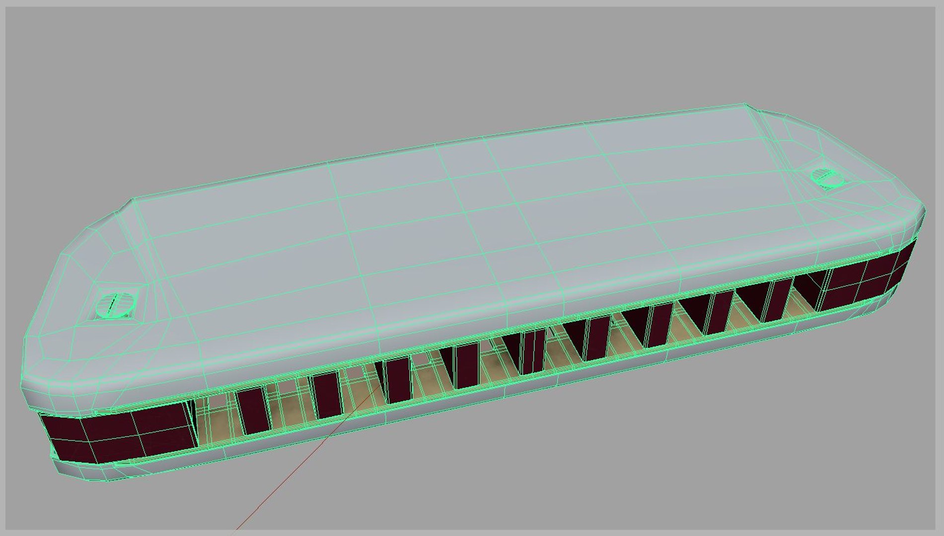 3d Hohner Harmonica Model
