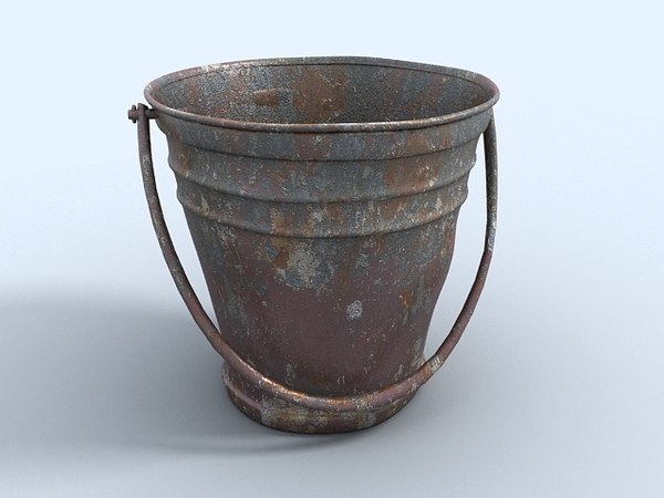 bucket rust garden 3d model